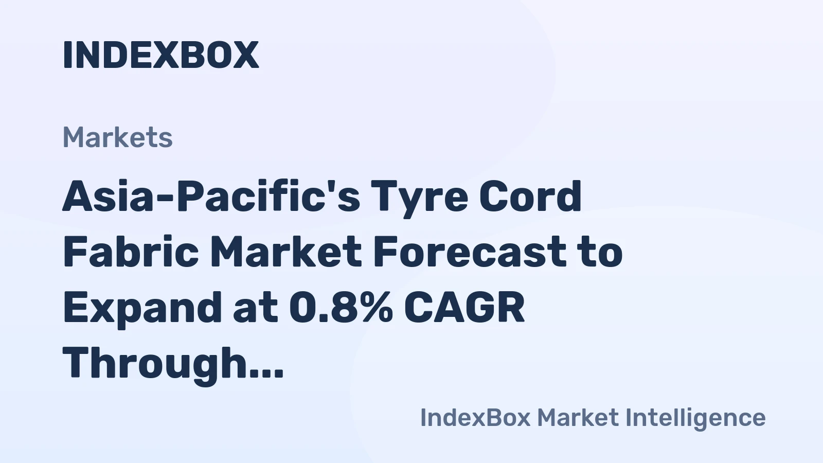Asia-Pacific's Tyre Cord Fabric Market Forecast to Expand at 0.8% CAGR Through 2035