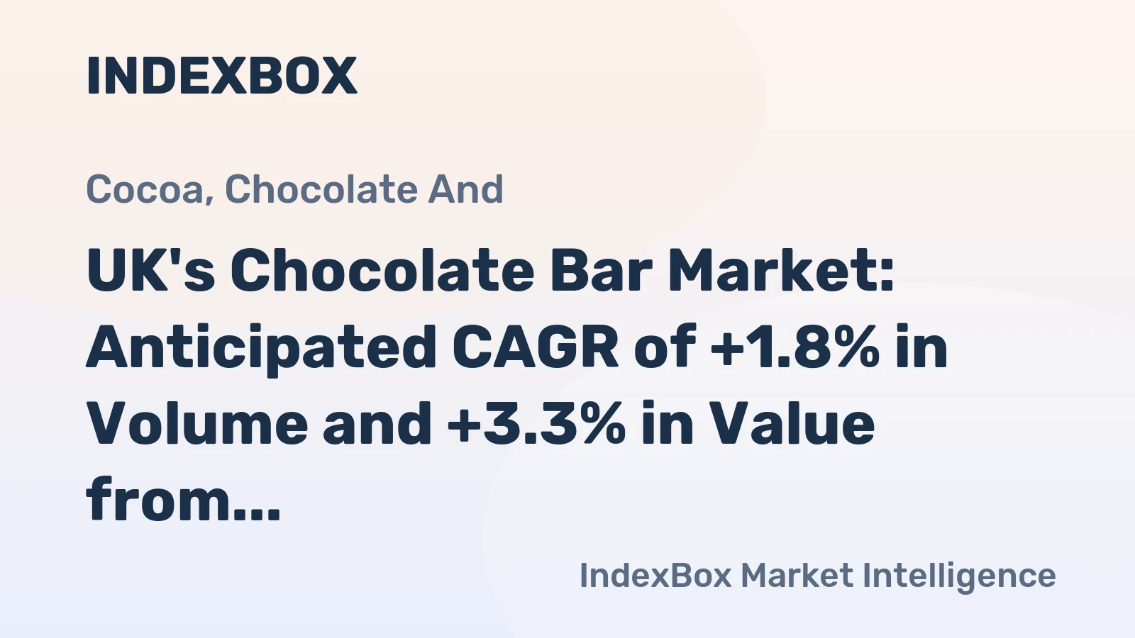 UK's Chocolate Bar Market: Anticipated CAGR of +1.8% in Volume and +3.3% in Value from 2024 to 2035
