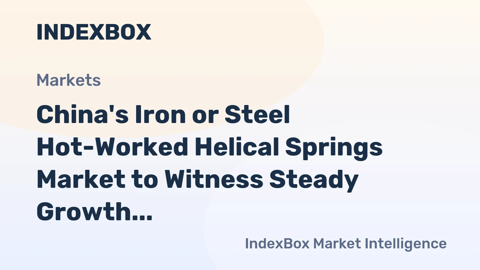 China's Iron or Steel Hot-Worked Helical Springs Market to Witness Steady Growth at a CAGR of +0.7% through 2035