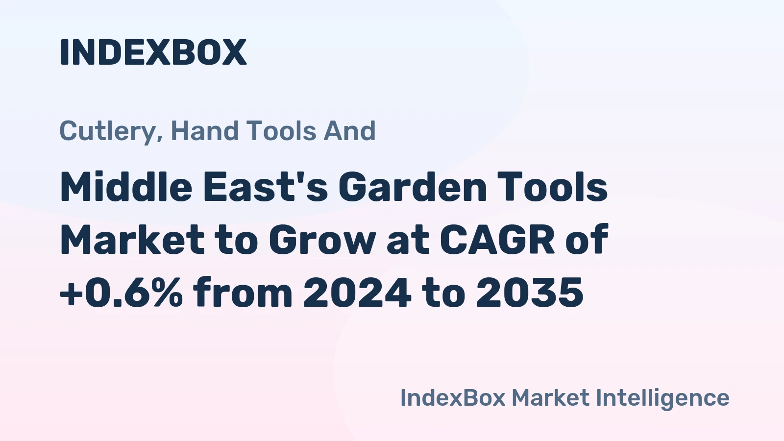 Middle East's Garden Tools Market to Grow at CAGR of +0.6% from 2024 to 2035