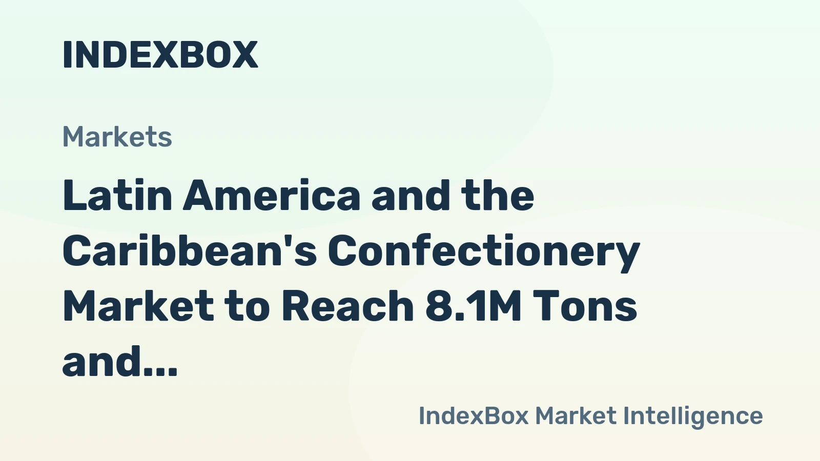 Latin America and the Caribbean's Confectionery Market to Reach 8.1M Tons and $38.6B by 2035
