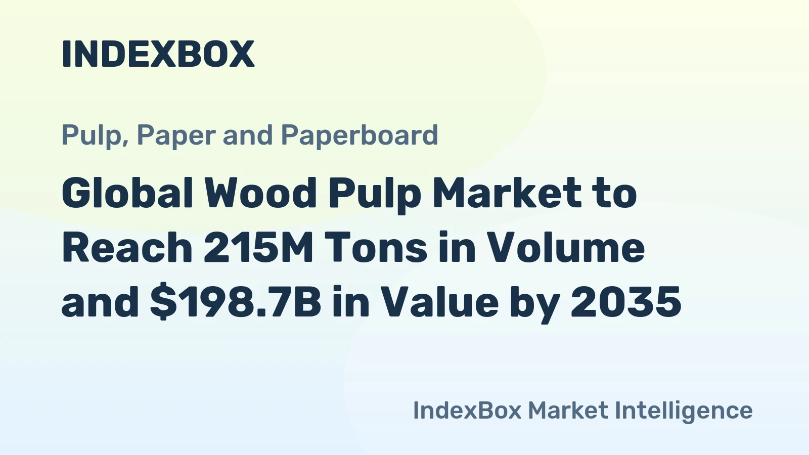 Global Wood Pulp Market to Reach 215M Tons in Volume and $198.7B in Value by 2035