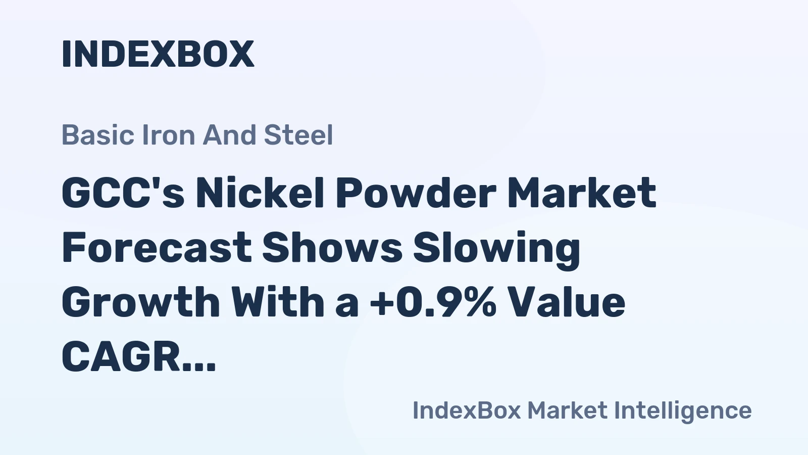 GCC's Nickel Powder Market Forecast Shows Slowing Growth With a +0.9% Value CAGR Through 2035