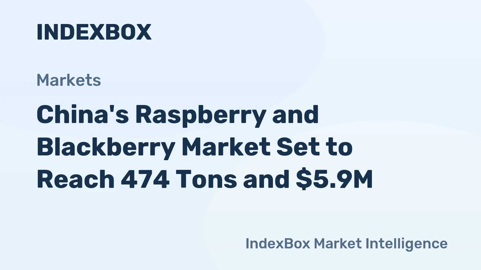 China's Raspberry and Blackberry Market Set to Reach 474 Tons and $5.9M