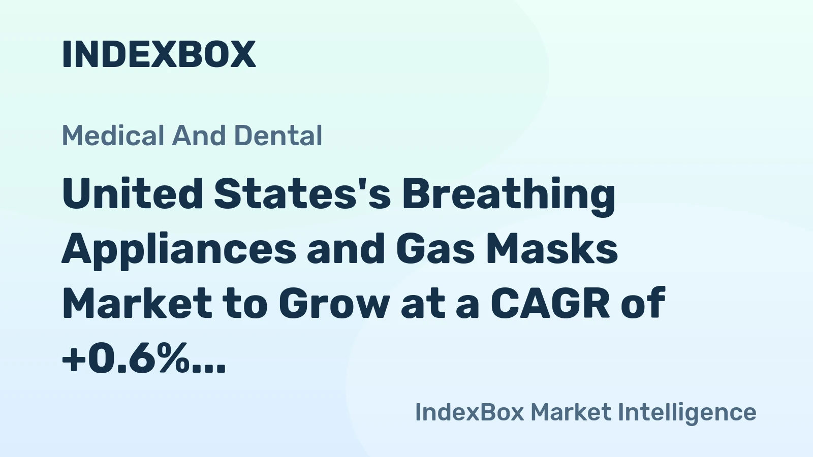 United States's Breathing Appliances and Gas Masks Market to Grow at a CAGR of +0.6% Over the Next Decade