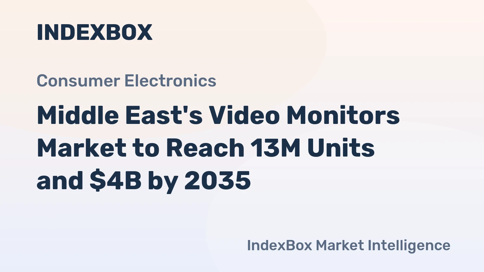 Middle East's Video Monitors Market to Reach 13M Units and $4B by 2035