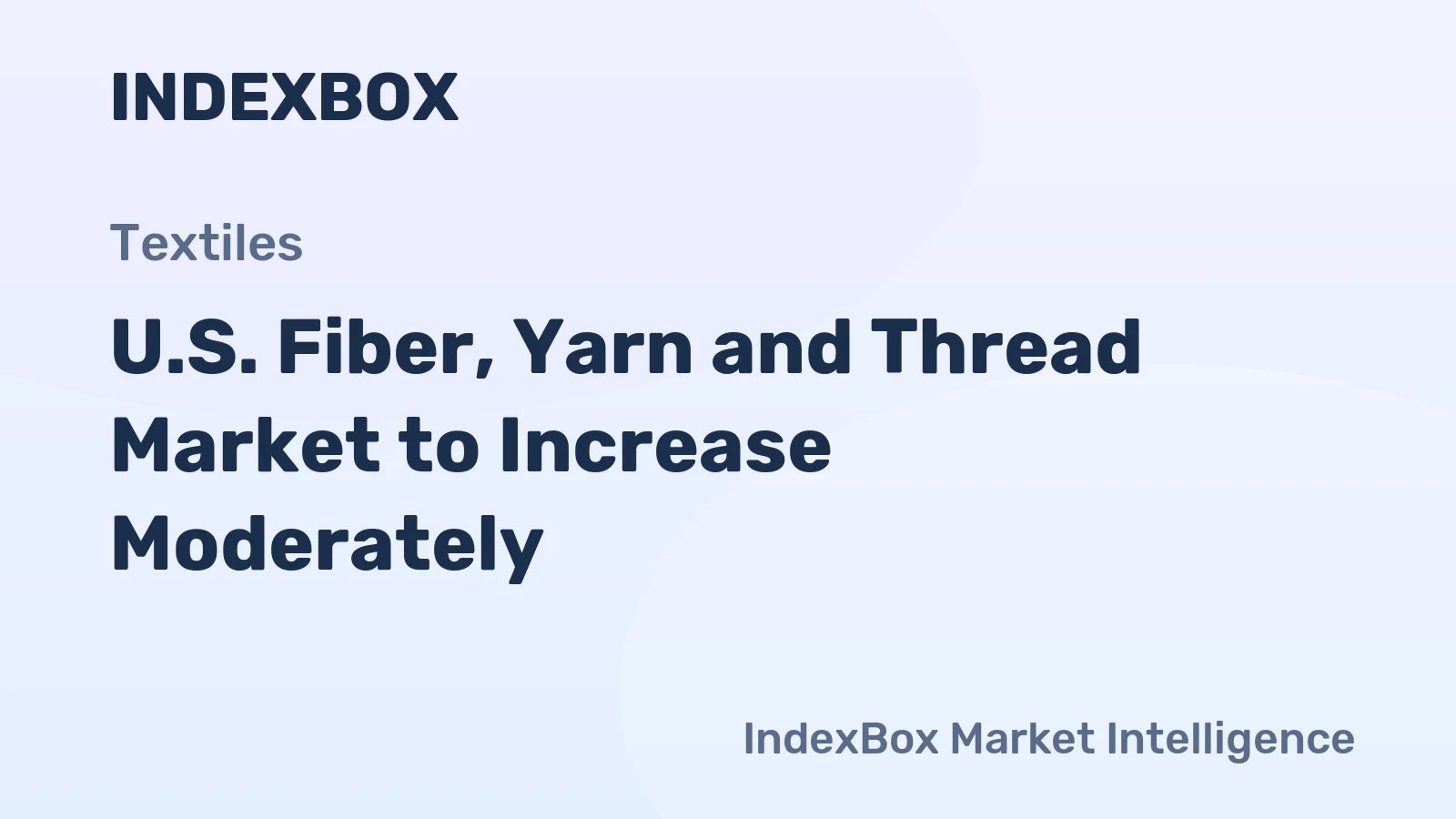 U.S. Fiber, Yarn and Thread Market to Increase Moderately