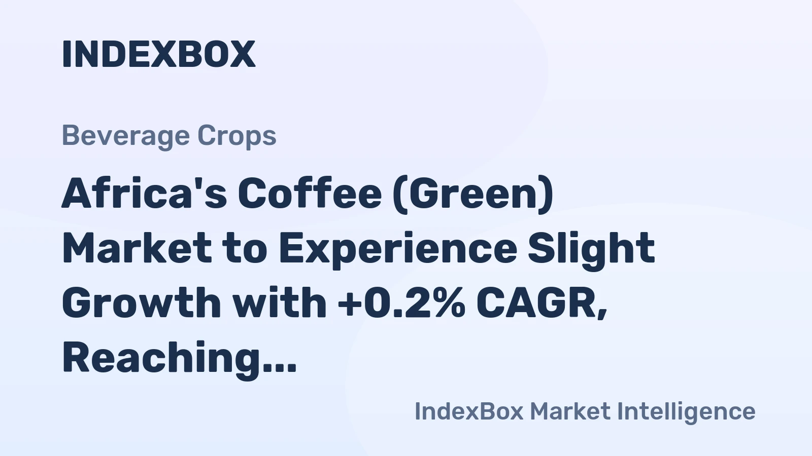 Africa's Coffee (Green) Market to Experience Slight Growth with +0.2% CAGR, Reaching $4.3B by 2035