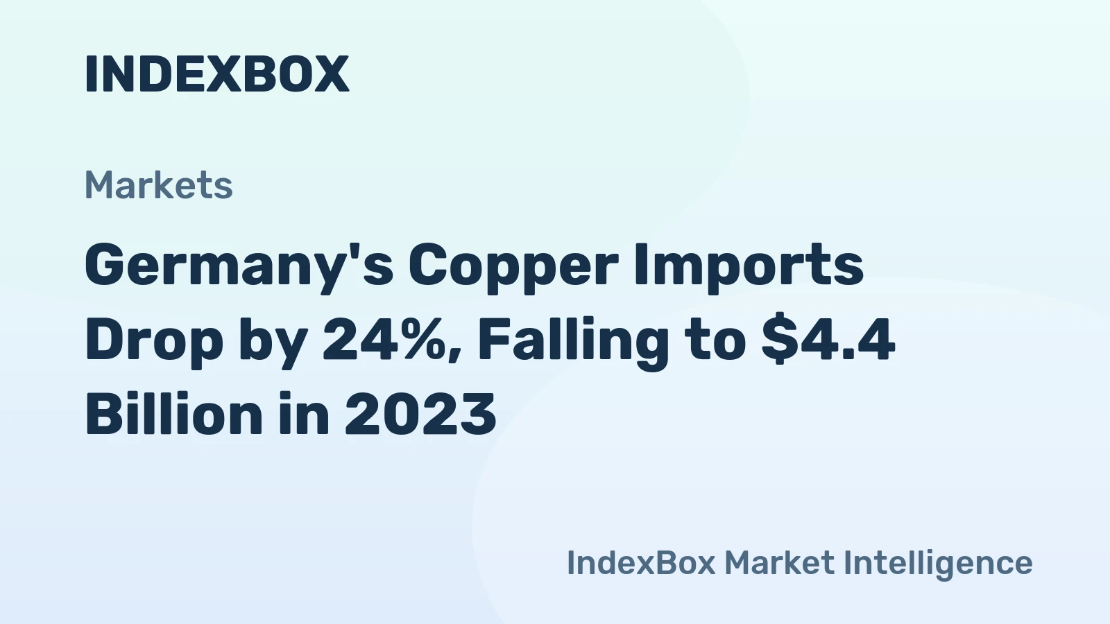 Germany's Copper Imports Drop by 24%, Falling to $4.4 Billion in 2023
