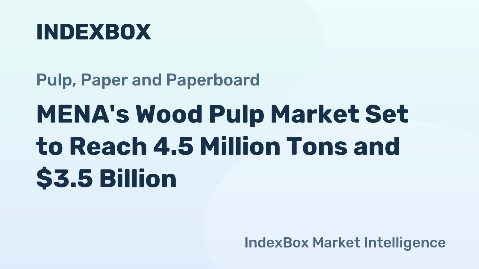 MENA's Wood Pulp Market Set to Reach 4.5 Million Tons and $3.5 Billion
