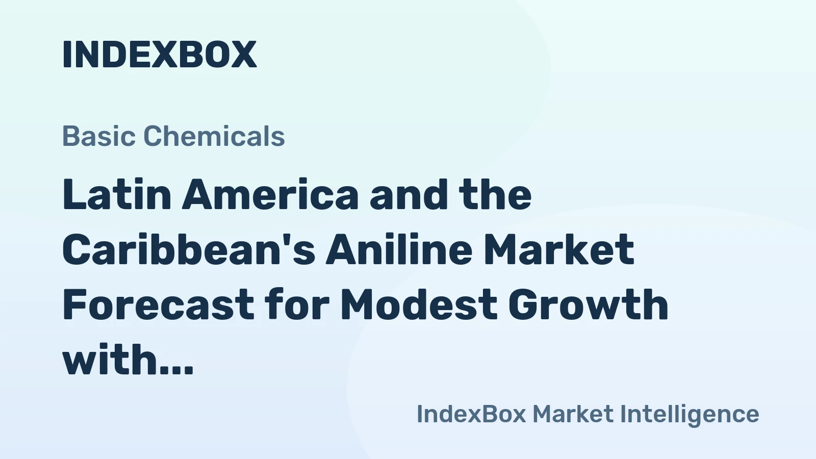 Latin America and the Caribbean's Aniline Market Forecast for Modest Growth with a +1.4% Value CAGR