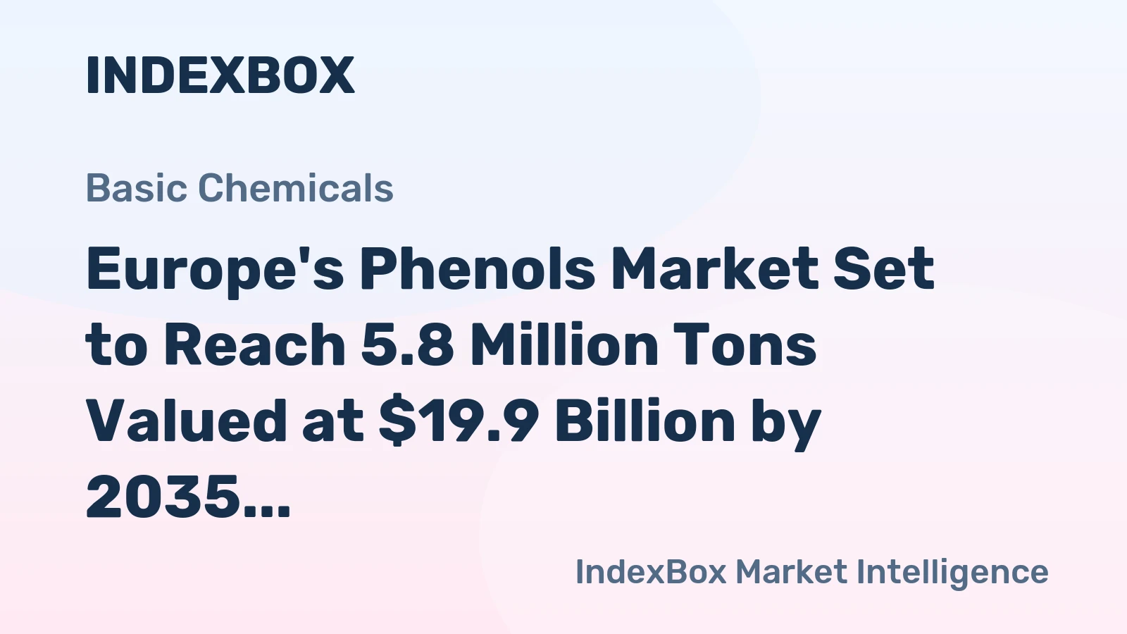 Europe's Phenols Market Set to Reach 5.8 Million Tons Valued at $19.9 Billion by 2035