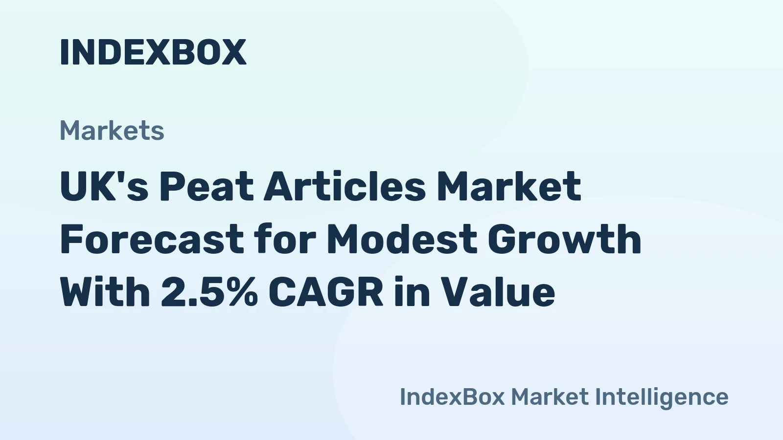 UK's Peat Articles Market Forecast for Modest Growth With 2.5% CAGR in Value