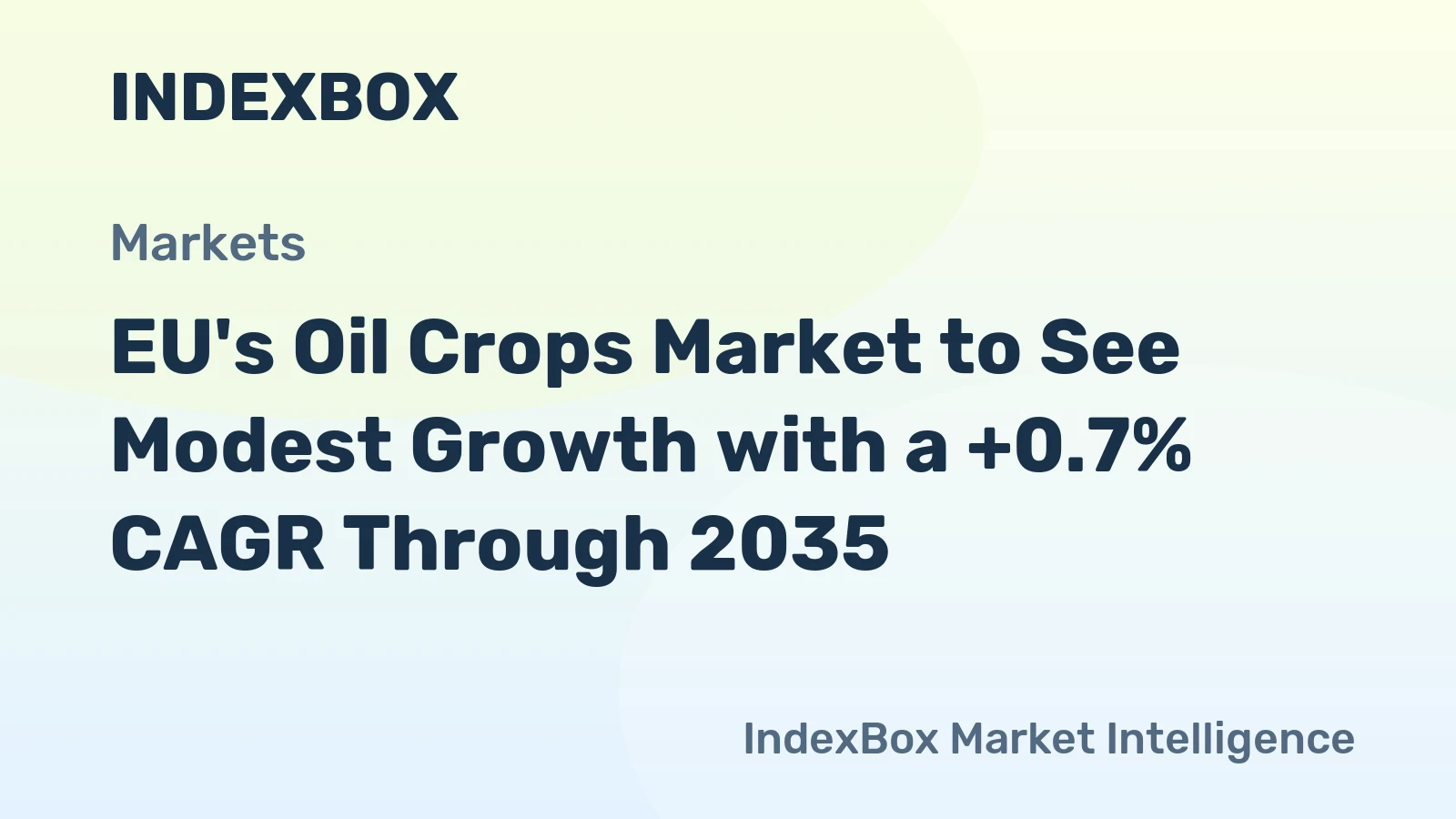 EU's Oil Crops Market to See Modest Growth with a +0.7% CAGR Through 2035