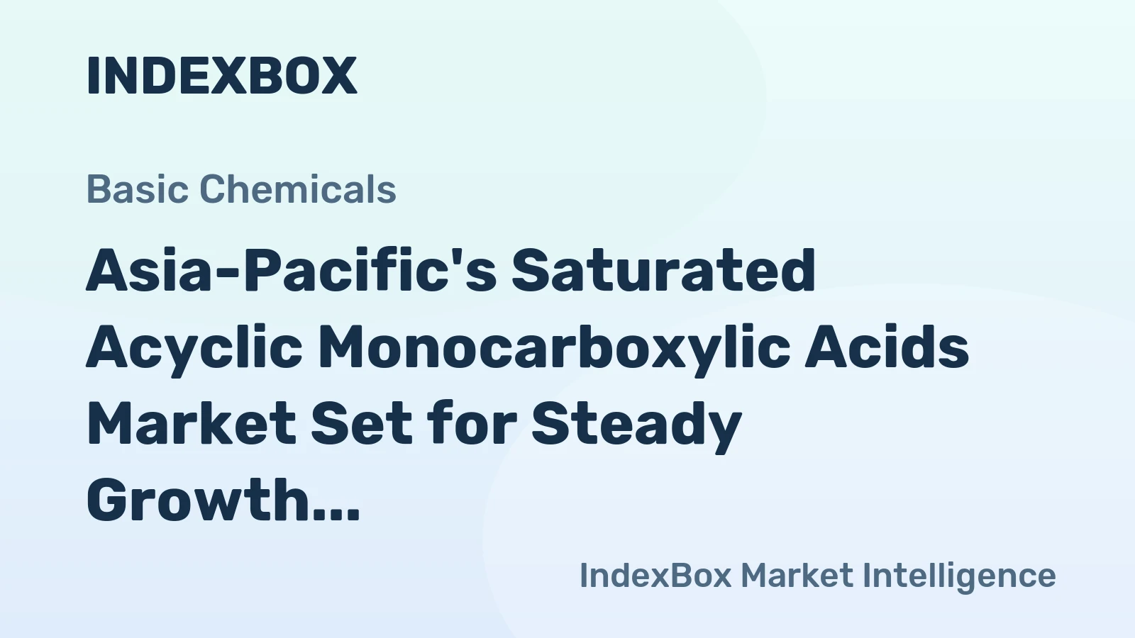 Asia-Pacific's Saturated Acyclic Monocarboxylic Acids Market Set for Steady Growth with +1.5% CAGR Through 2035
