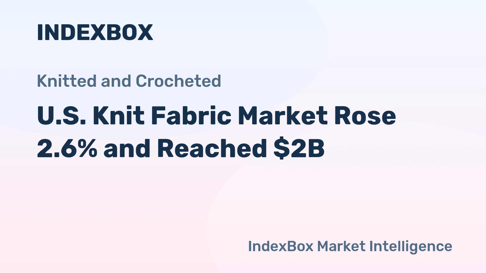 U.S. Knit Fabric Market Rose 2.6% and Reached $2B