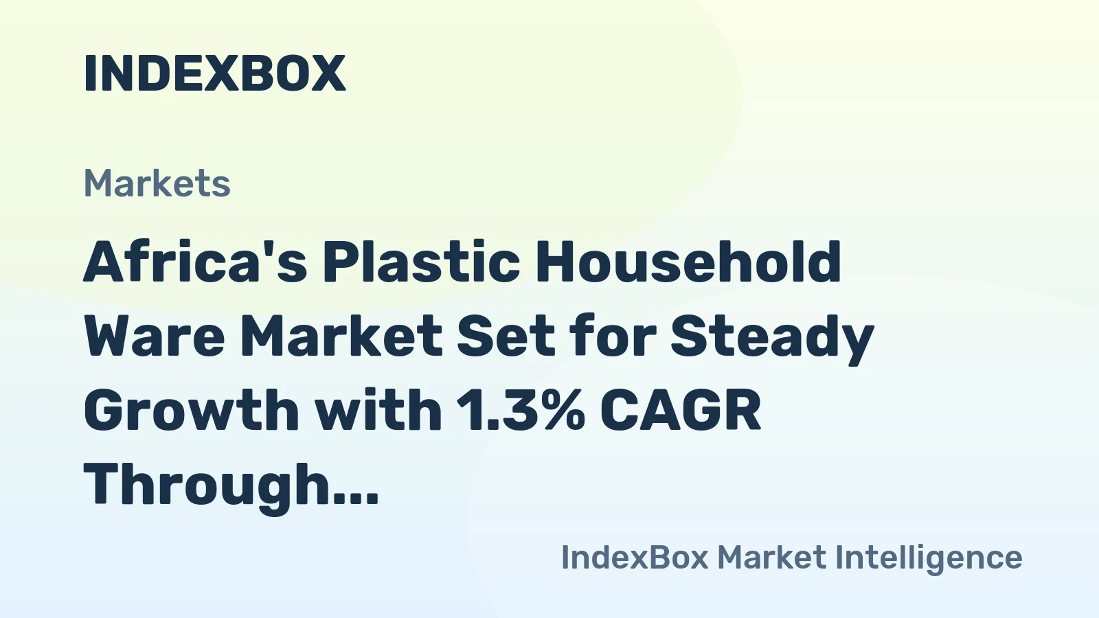 Africa's Plastic Household Ware Market Set for Steady Growth with 1.3% CAGR Through 2035
