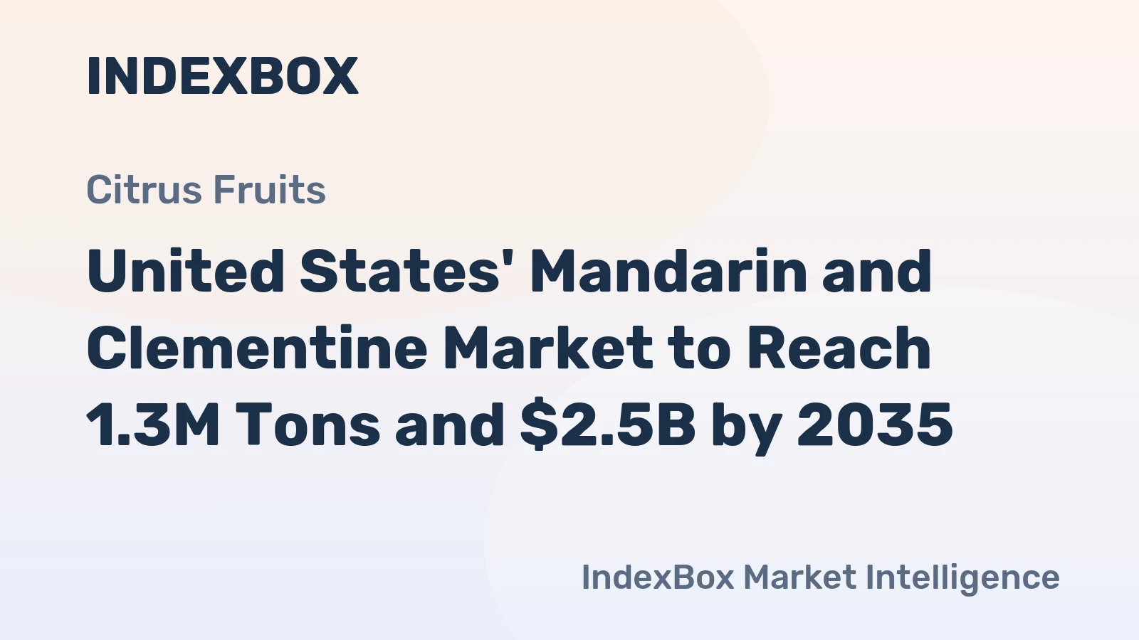 United States' Mandarin and Clementine Market to Reach 1.3M Tons and $2.5B by 2035