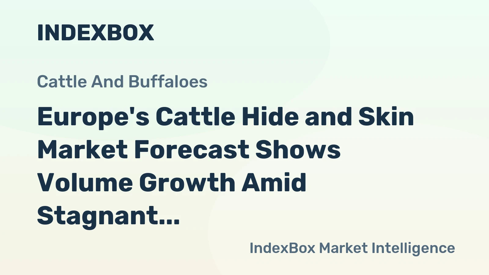 Europe's Cattle Hide and Skin Market Forecast Shows Volume Growth Amid Stagnant Value