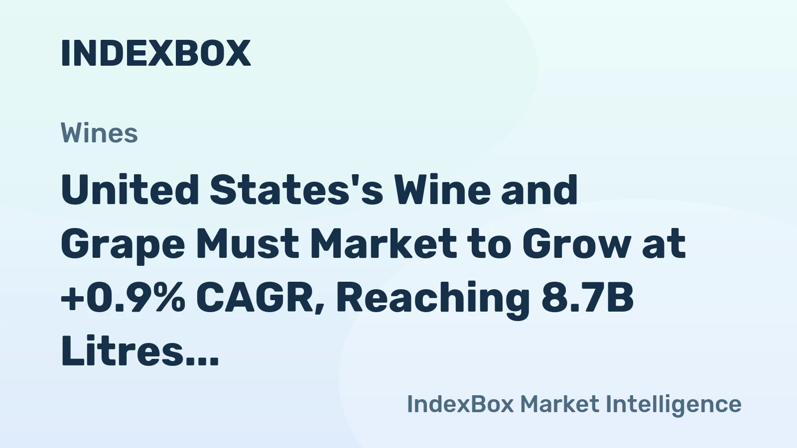 United States's Wine and Grape Must Market to Grow at +0.9% CAGR, Reaching 8.7B Litres by 2035