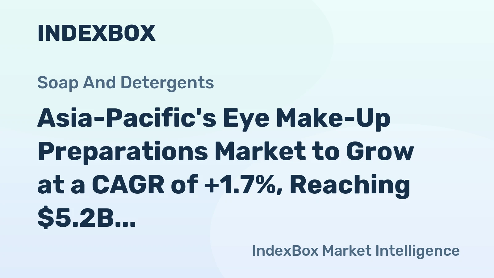 Asia-Pacific's Eye Make-Up Preparations Market to Grow at a CAGR of +1.7%, Reaching $5.2B by 2035