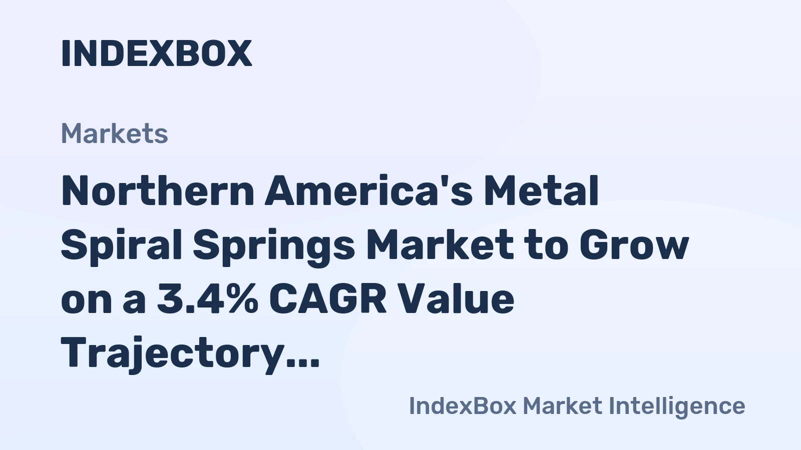 Northern America's Metal Spiral Springs Market to Grow on a 3.4% CAGR Value Trajectory