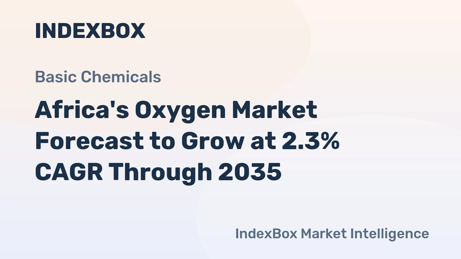 Africa's Oxygen Market Forecast to Grow at 2.3% CAGR Through 2035