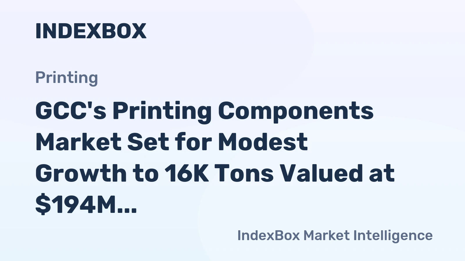 GCC's Printing Components Market Set for Modest Growth to 16K Tons Valued at $194M by 2035