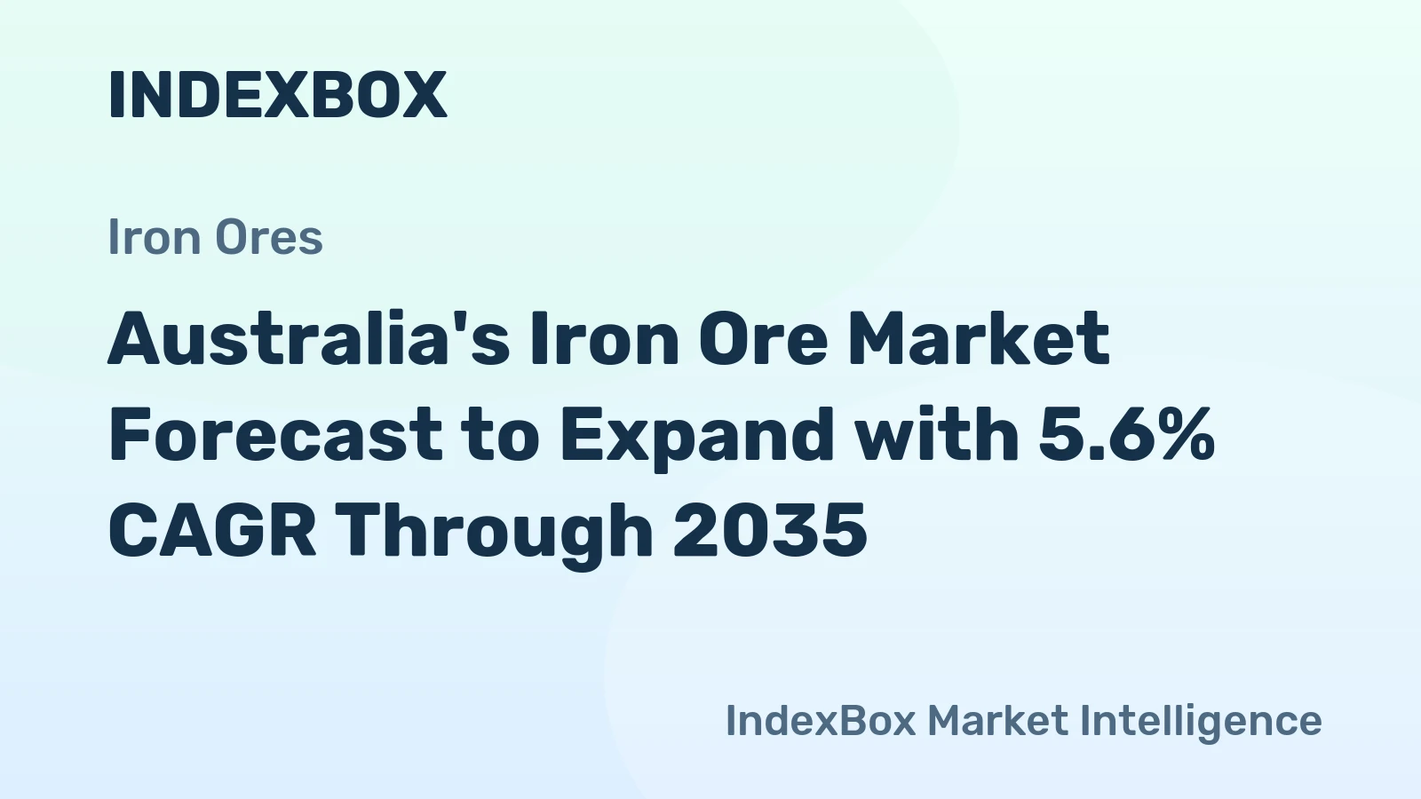 Australia's Iron Ore Market Forecast to Expand with 5.6% CAGR Through 2035