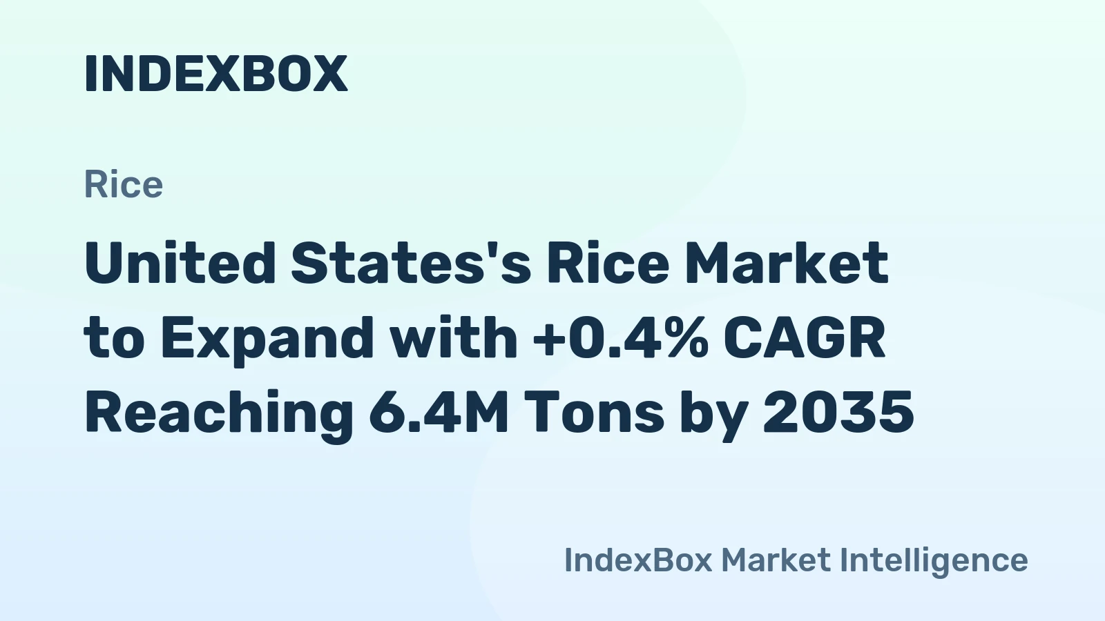 United States's Rice Market to Expand with +0.4% CAGR Reaching 6.4M Tons by 2035