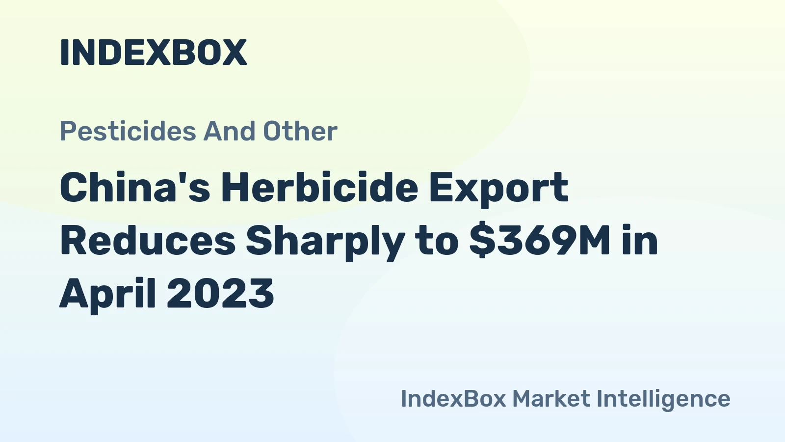 China's Herbicide Export Reduces Sharply to $369M in April 2023