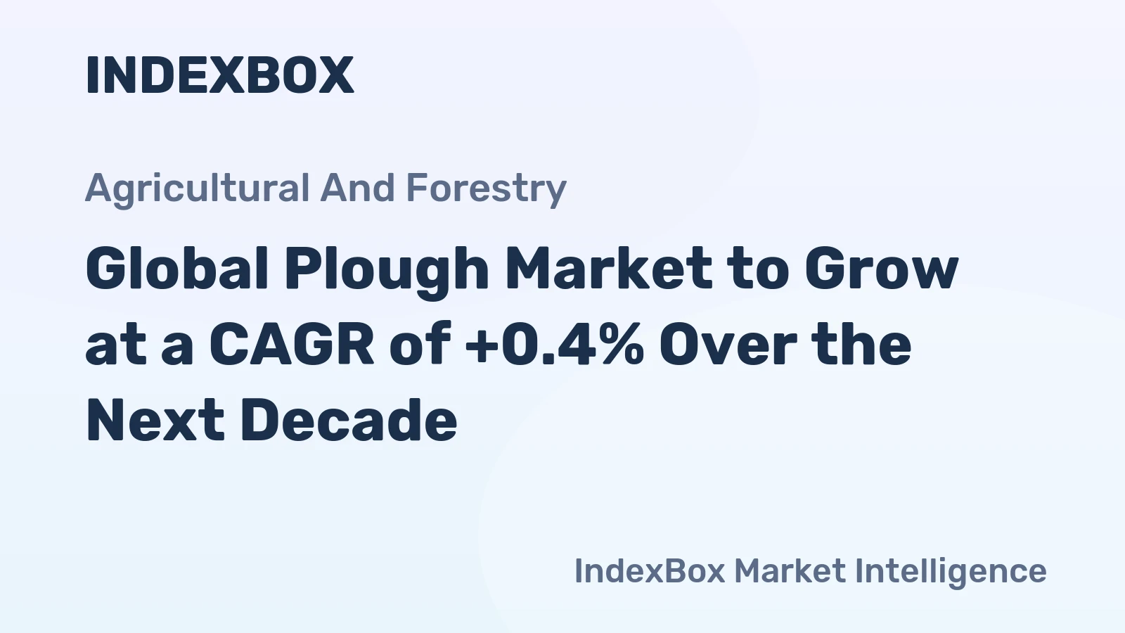 Global Plough Market to Grow at a CAGR of +0.4% Over the Next Decade