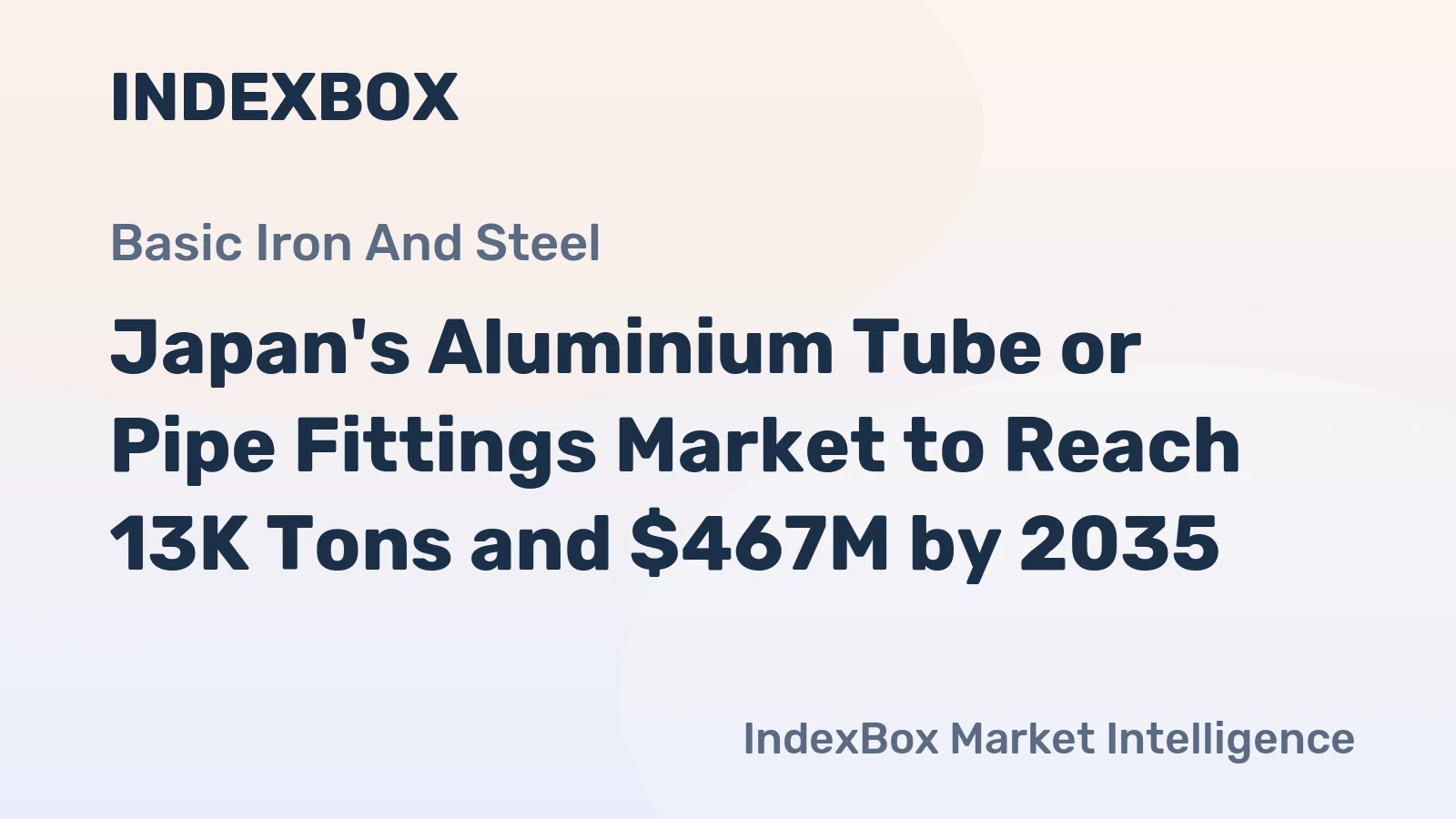 Japan's Aluminium Tube or Pipe Fittings Market to Reach 13K Tons and $467M by 2035