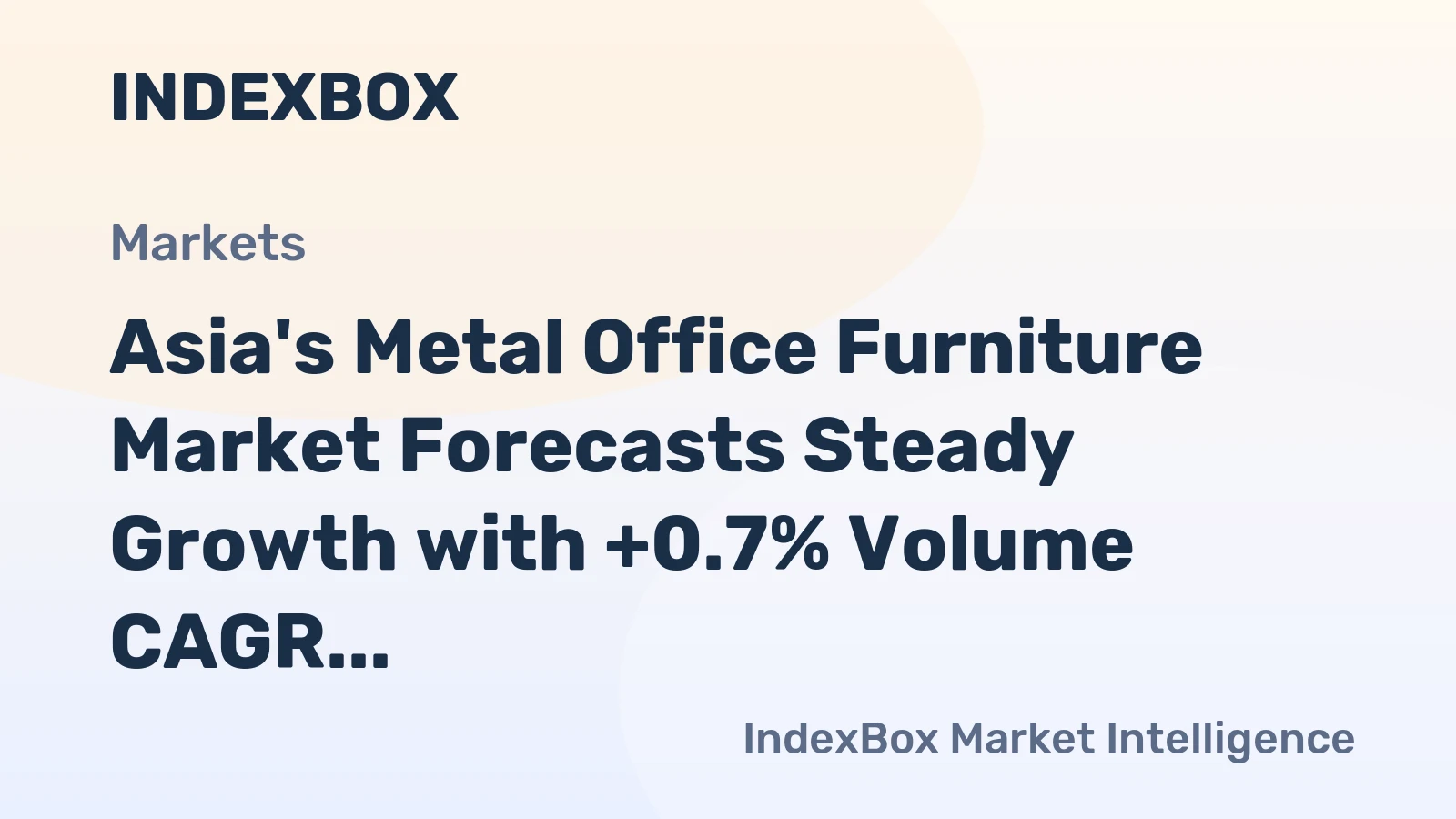 Asia's Metal Office Furniture Market Forecasts Steady Growth with +0.7% Volume CAGR Through 2035