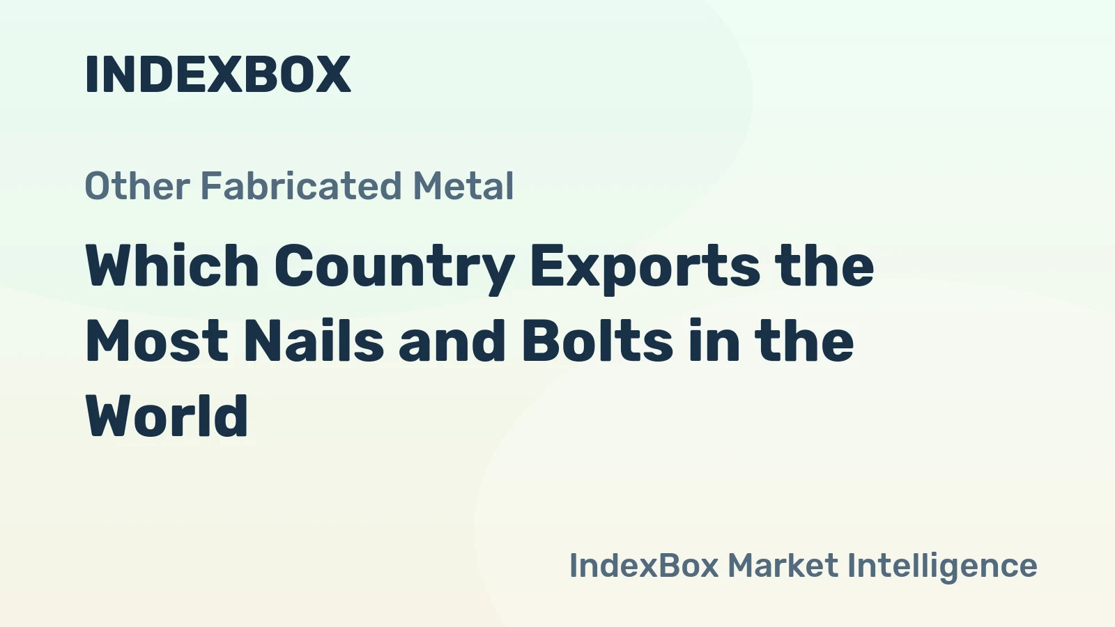 Which Country Exports the Most Nails and Bolts in the World?