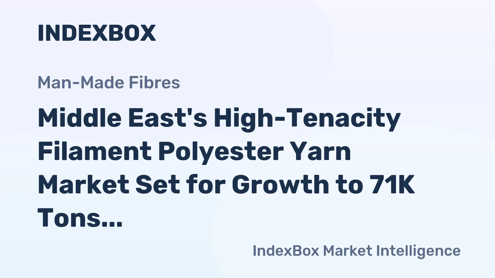 Middle East's High-Tenacity Filament Polyester Yarn Market Set for Growth to 71K Tons and $186M