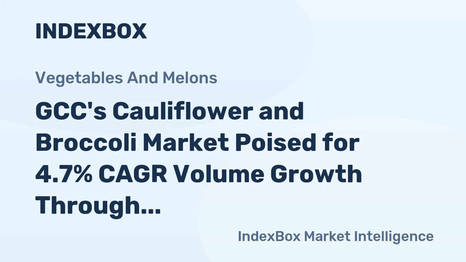GCC's Cauliflower and Broccoli Market Poised for 4.7% CAGR Volume Growth Through 2035