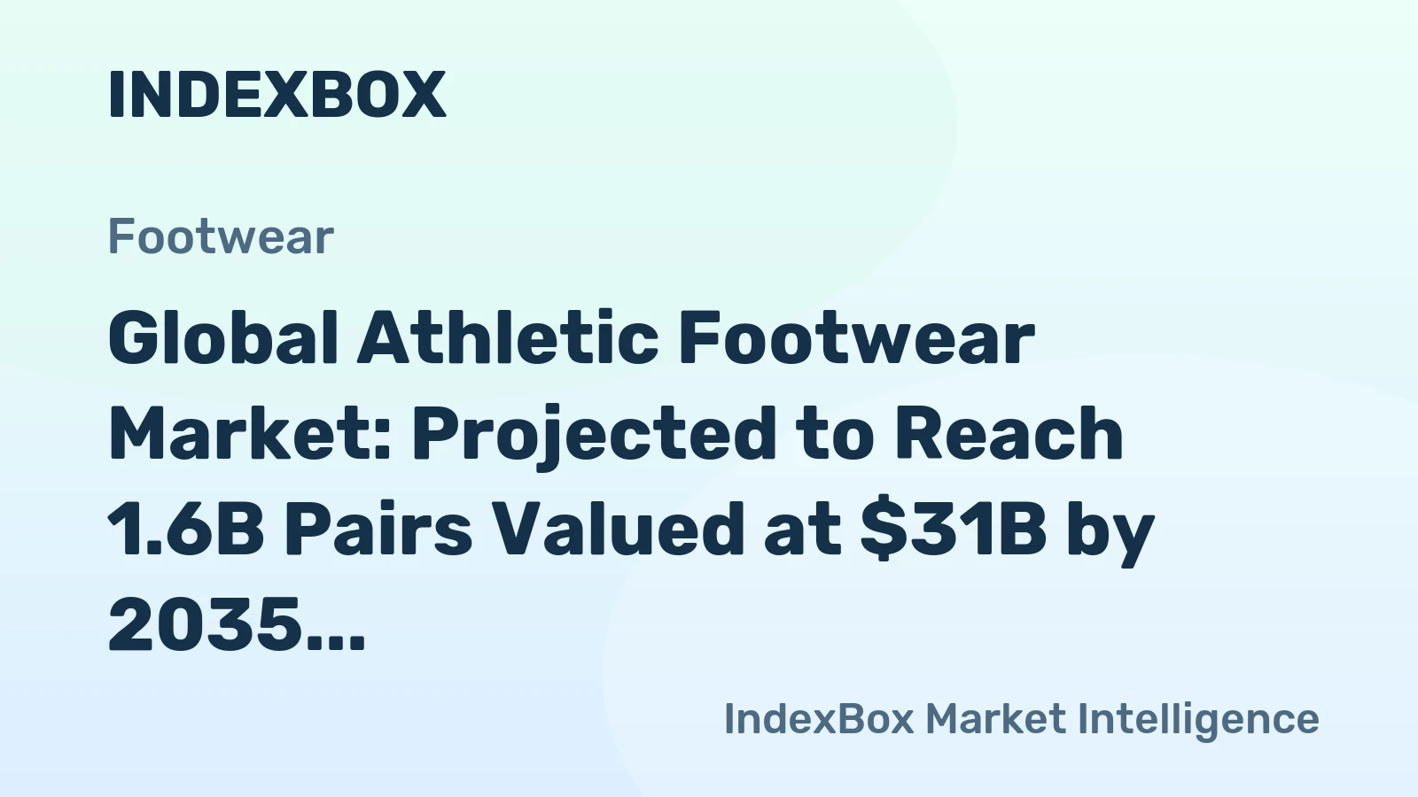 Global Athletic Footwear Market: Projected to Reach 1.6B Pairs Valued at $31B by 2035
