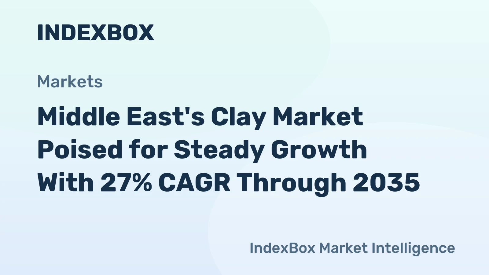 Middle East's Clay Market Poised for Steady Growth With 27% CAGR Through 2035
