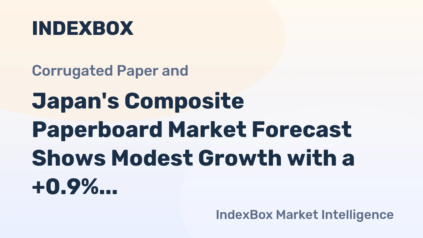 Japan's Composite Paperboard Market Forecast Shows Modest Growth with a +0.9% CAGR