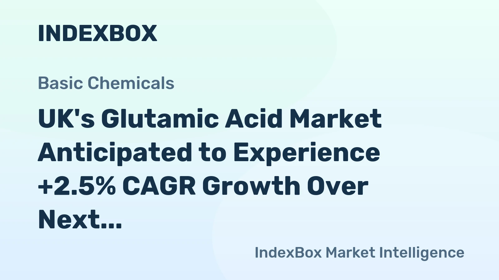 UK's Glutamic Acid Market Anticipated to Experience +2.5% CAGR Growth Over Next Decade