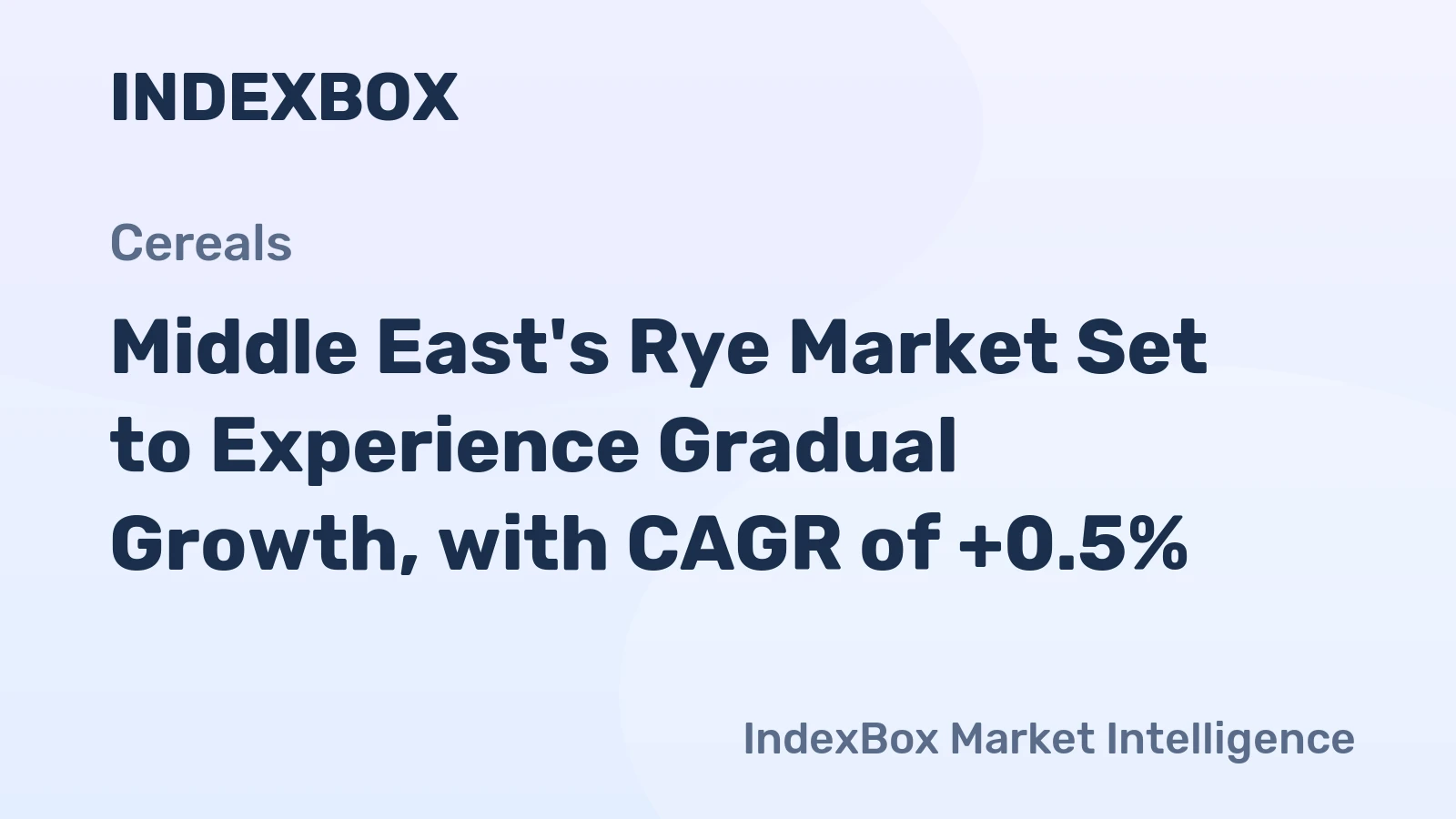 Middle East's Rye Market Set to Experience Gradual Growth, with CAGR of +0.5%