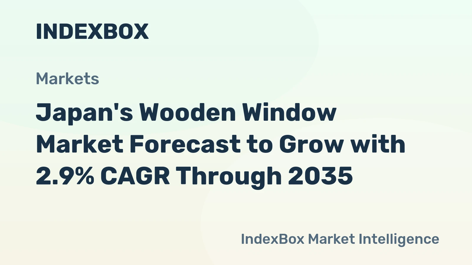 Japan's Wooden Window Market Forecast to Grow with 2.9% CAGR Through 2035