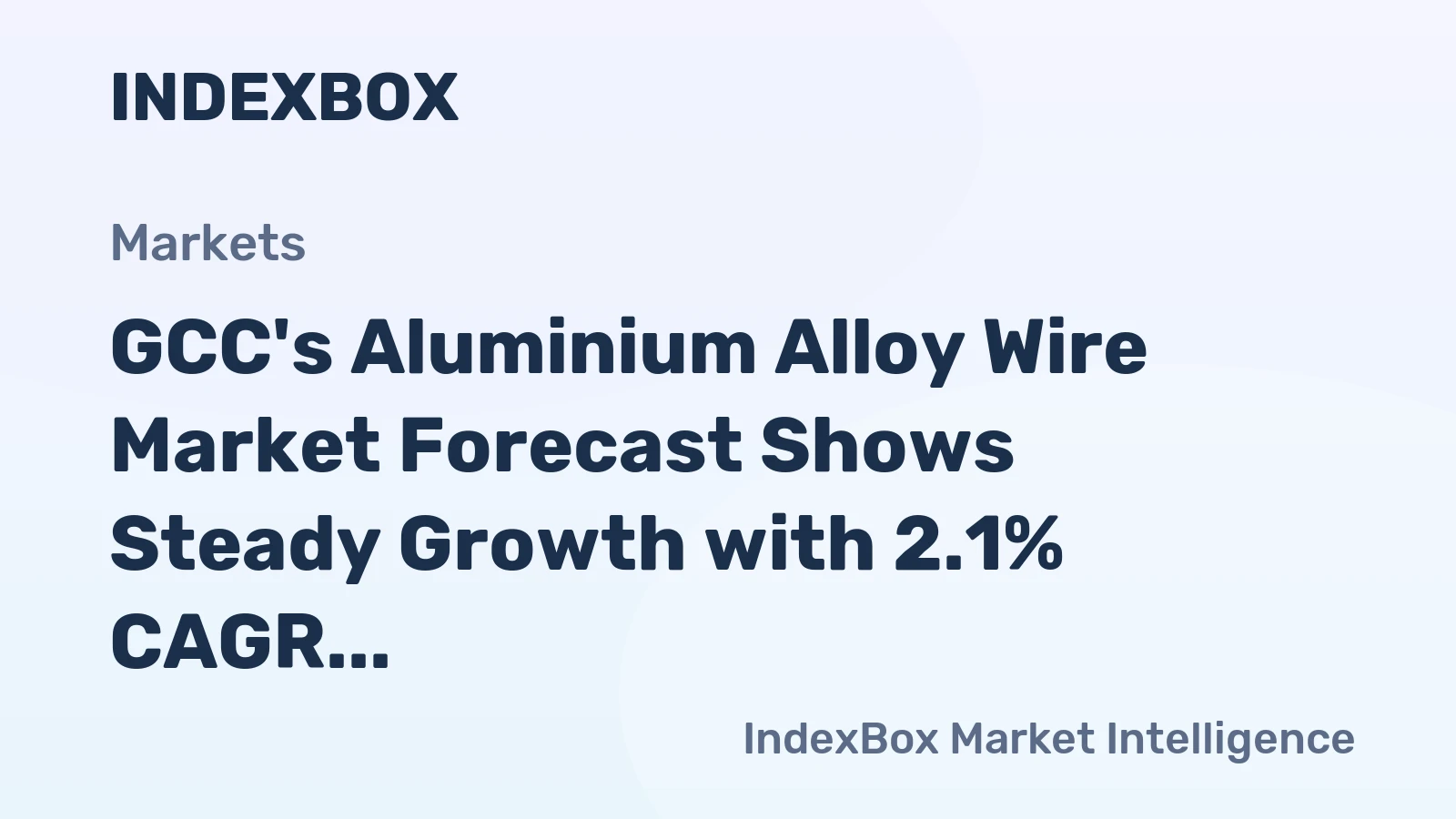 GCC's Aluminium Alloy Wire Market Forecast Shows Steady Growth with 2.1% CAGR in Value Through 2035