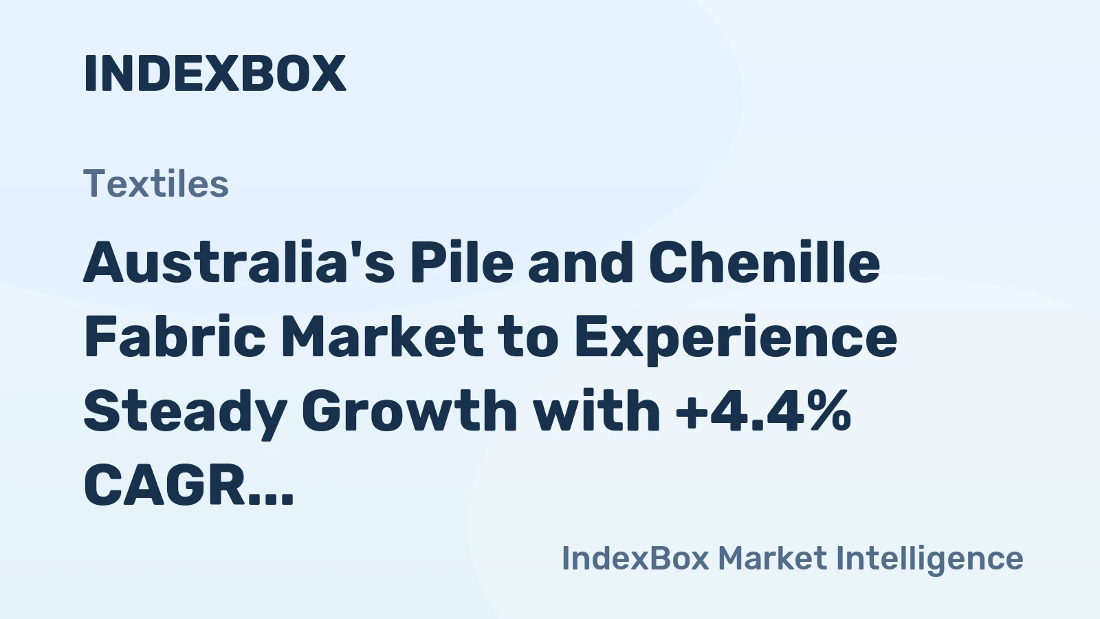 Australia's Pile and Chenille Fabric Market to Experience Steady Growth with +4.4% CAGR in Volume and +4.9% CAGR in Value from 2024 to 2035