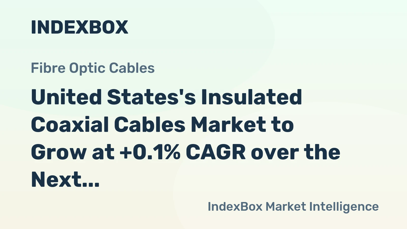 United States's Insulated Coaxial Cables Market to Grow at +0.1% CAGR over the Next Decade
