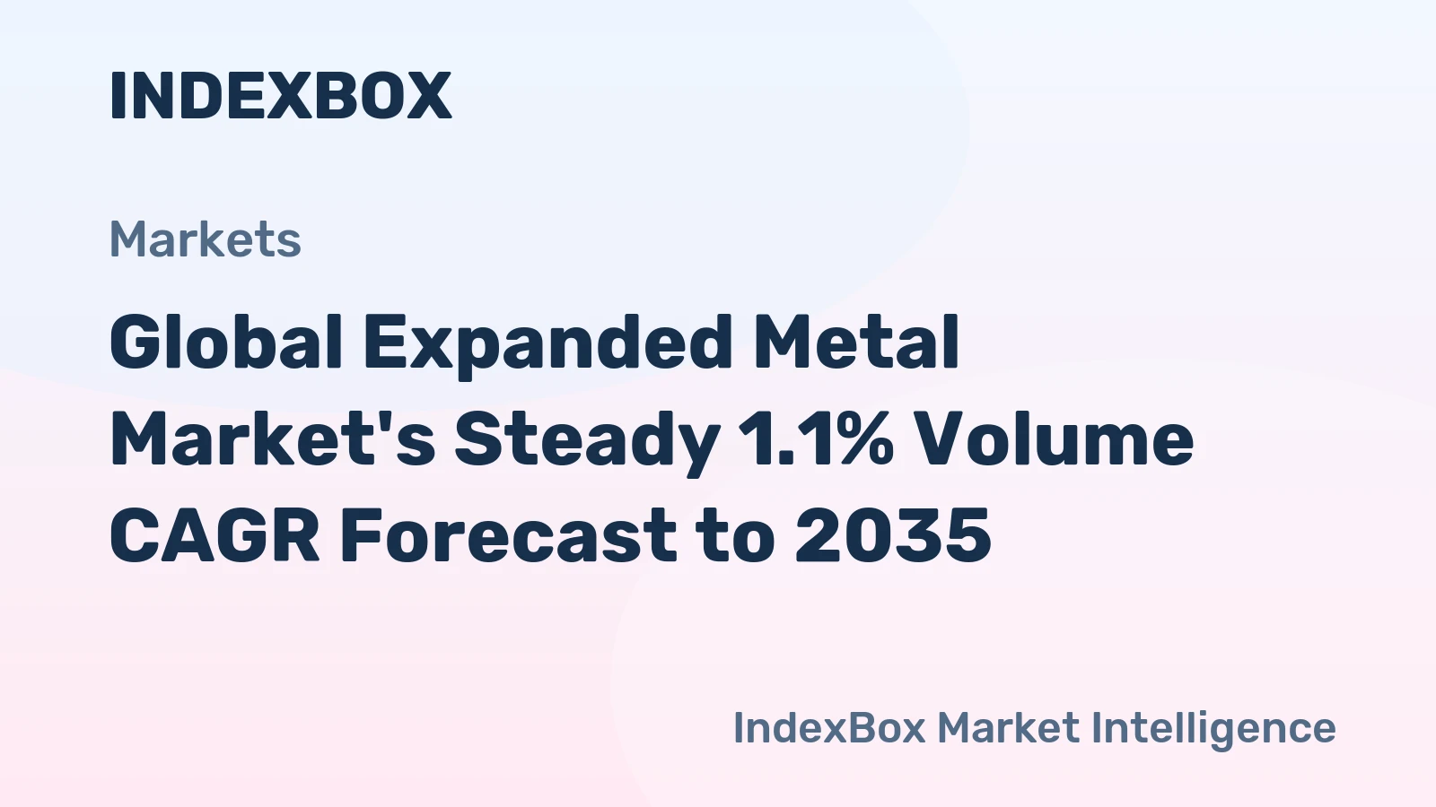 Global Expanded Metal Market's Steady 1.1% Volume CAGR Forecast to 2035