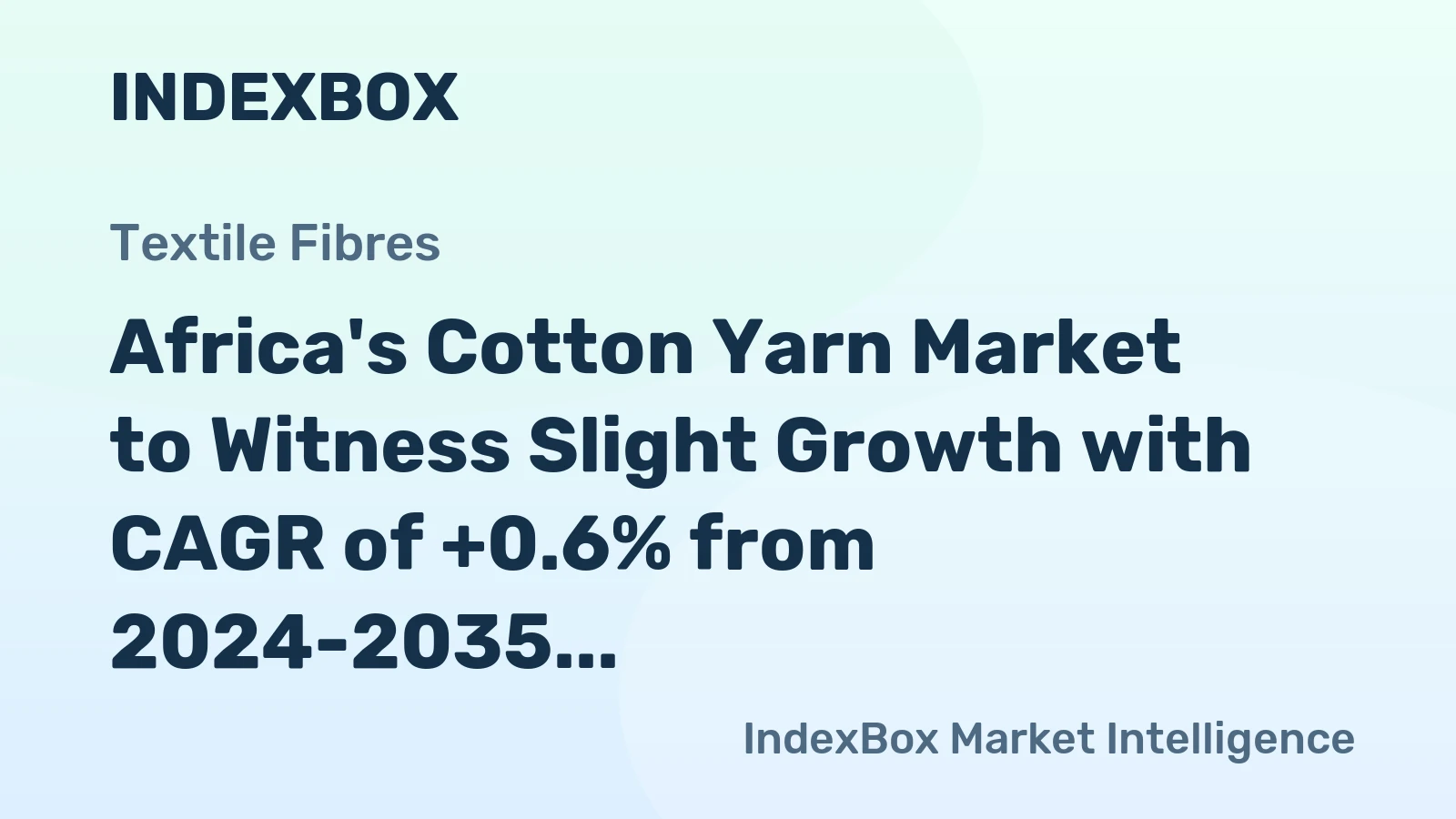 Africa's Cotton Yarn Market to Witness Slight Growth with CAGR of +0.6% from 2024-2035