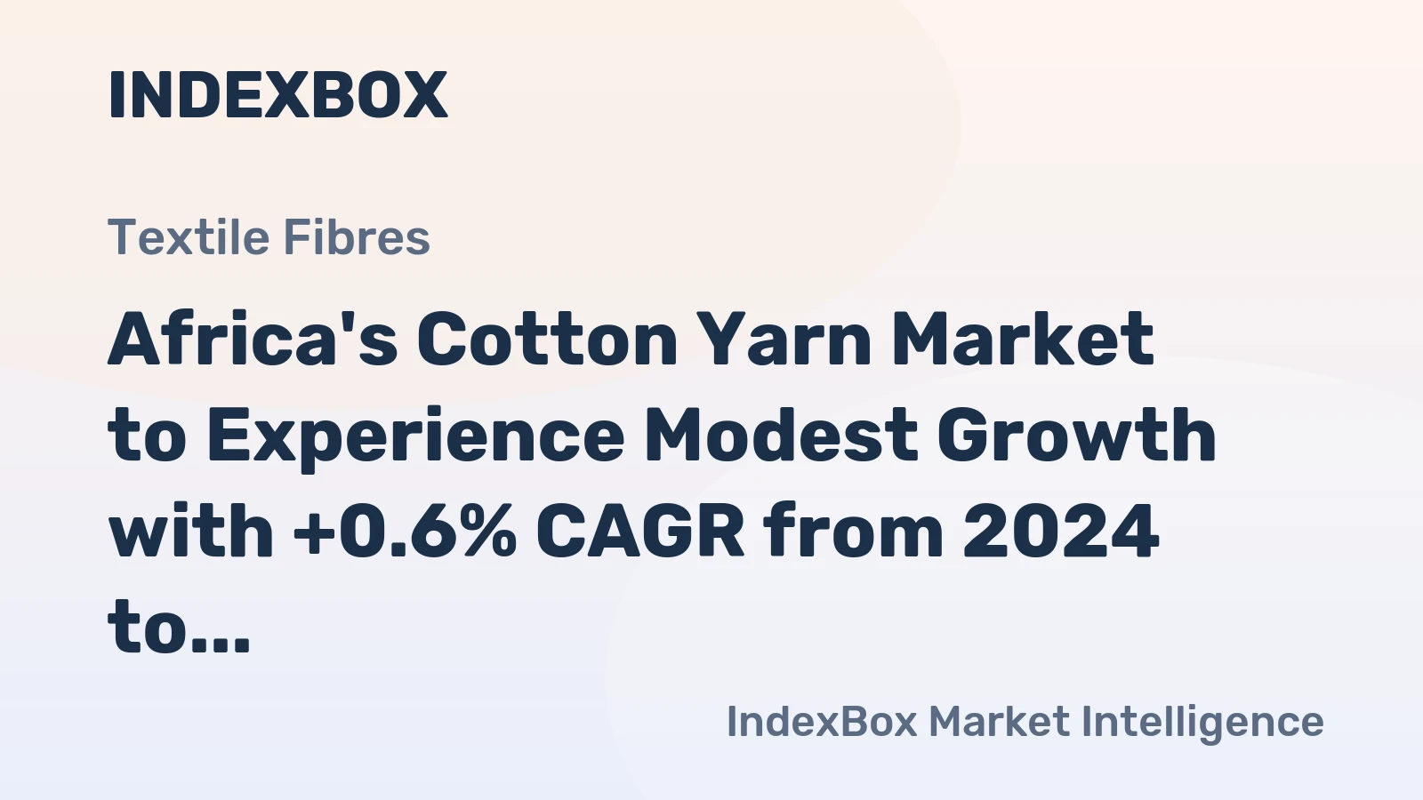 Africa's Cotton Yarn Market to Experience Modest Growth with +0.6% CAGR from 2024 to 2035