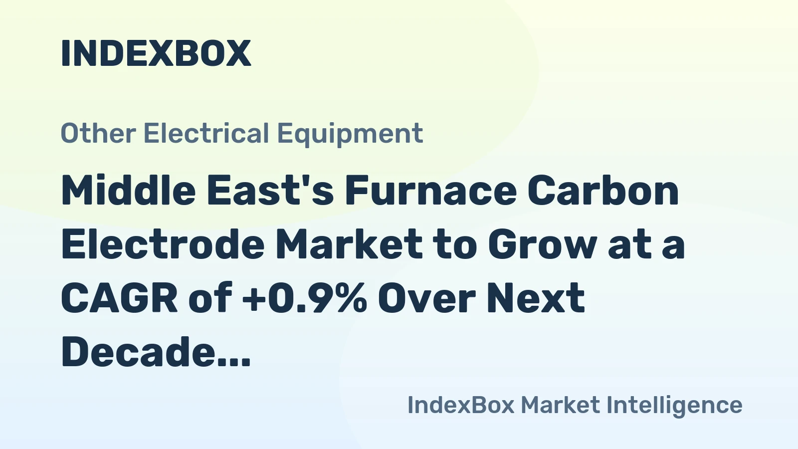Middle East's Furnace Carbon Electrode Market to Grow at a CAGR of +0.9% Over Next Decade, Reaching $2.2B by 2035